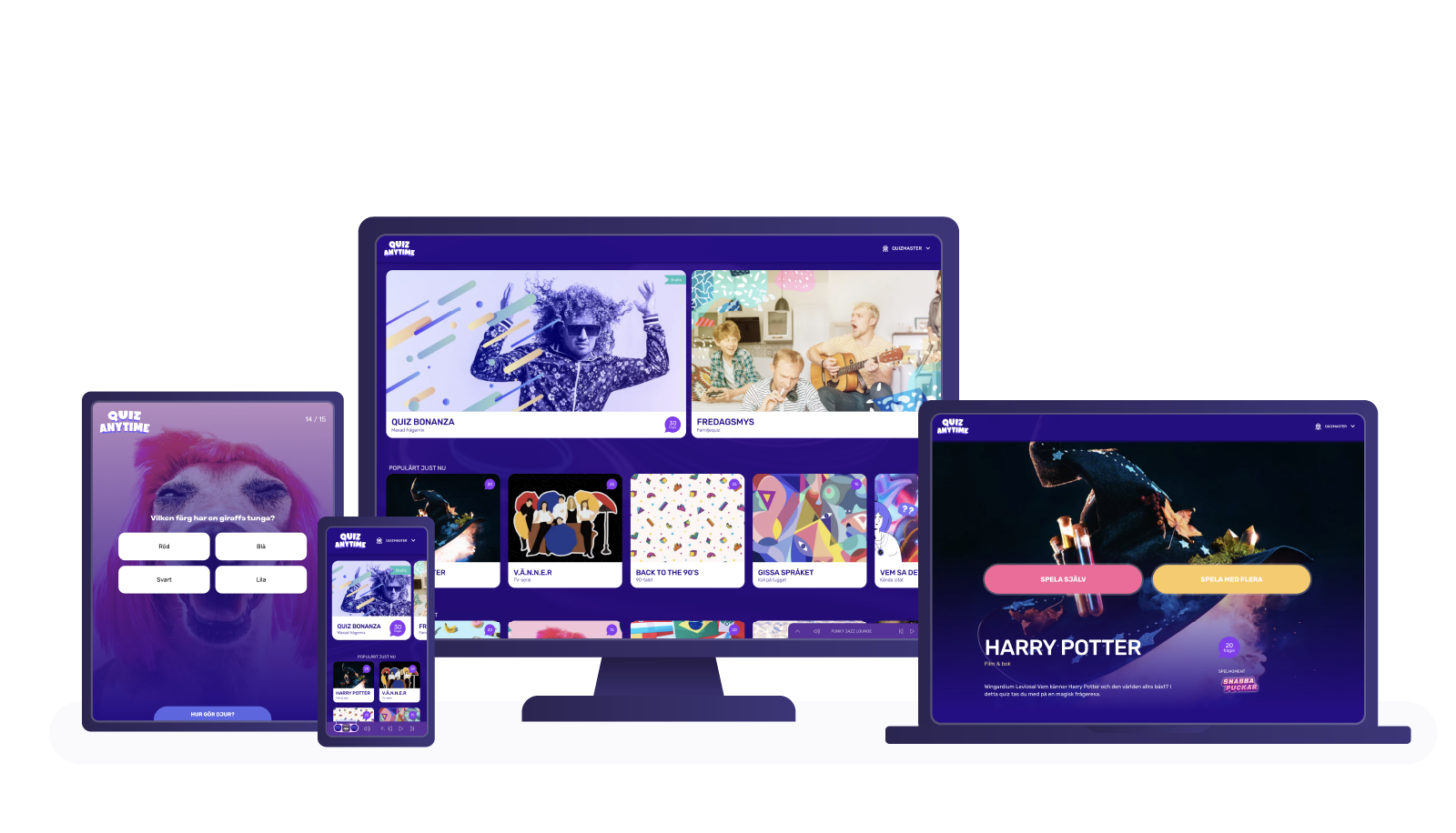 Quiz Anytime – Roliga quiz för kompishänget och mycket mer